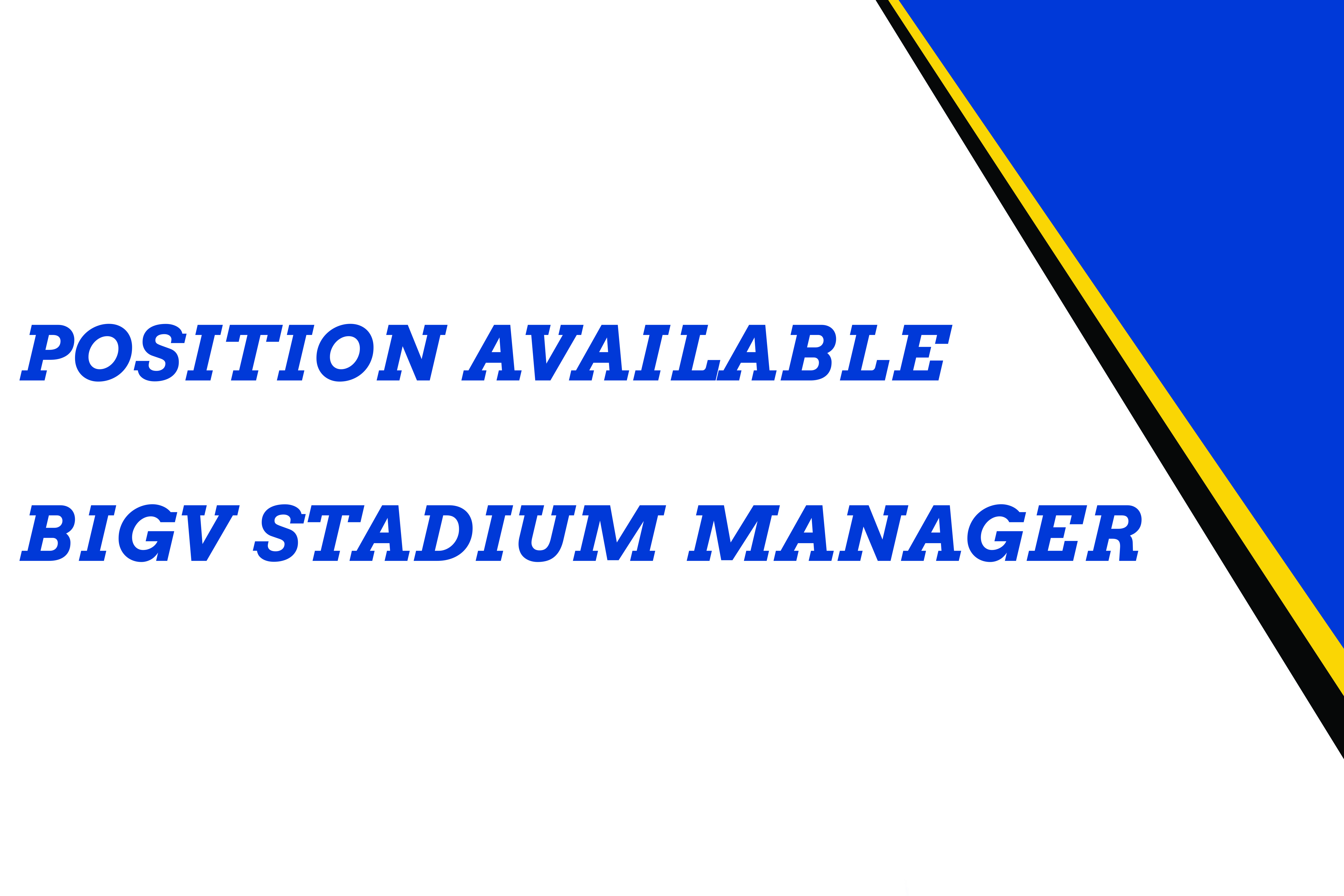 Position Open - BigV Stadium Manager - Southern Peninsula Basketball ...